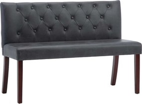Lavice 120 cm šedá umělá semišová kůže 288574