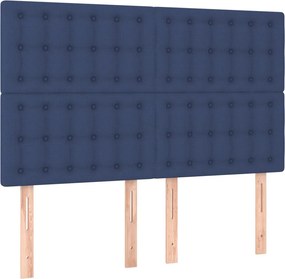 Box spring postel s matrací modrá 140x190 cm textil 3136915