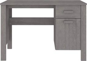 Psací stůl HAMAR světle šedý 113 x 50 x 75 cm masivní borovice 340463