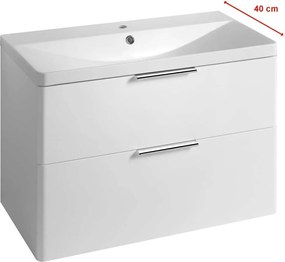 Aqualine Deneb - Umyvadlová skříňka 81x55x39 cm, matná bílá DN284
