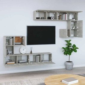 Nástěnná TV skříňka betonově šedá kompozitní dřevo 3114585