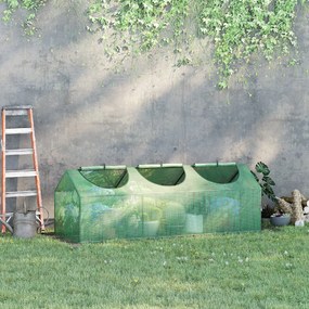 Outsunny skleník s oknem, PE skleník 180x60x60cm, skleník na rajčata a chladicí rám v zelené barvě pro zahradu a balkon | Aosom.de