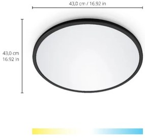 WiZ - LED Stmívatelné stropní svítidlo SUPERSLIM LED/22W/230V černá Wi-Fi
