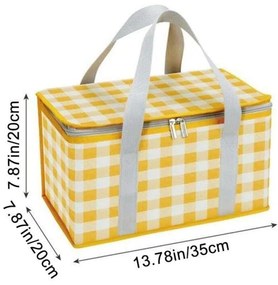Camerazar Termoobal na potraviny LUNCH BOX kostkovaný velký
