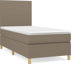 Box spring postel s matrací taupe 100 x 200 cm textil 3142157
