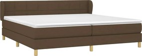 Box spring postel s matrací tmavě hnědá 200x200 cm textil 3126832