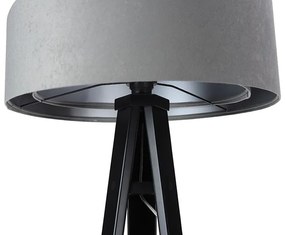 Timberlight Stojací lampa Awena šedá + stříbrný vnitřek + černé nohy