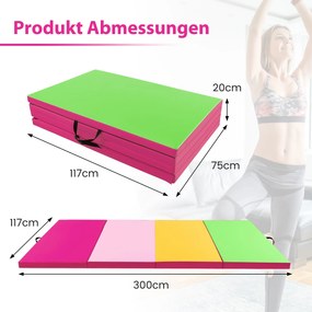 Costway 300 x 117 x 5 cm měkká podlahová rohož z umělé kůže