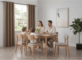 Zatemňovací závěs DUNES VELVET 140x250 cm, béžovohnědý Zavěšení: Kovové kroužky