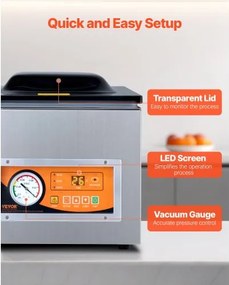 Komorový vakuový uzávěr, těsnící výkon 260 W – DZ-260S-V2