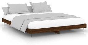 vidaXL Rám postele hnědý dub 180 x 200 cm kompozitní dřevo
