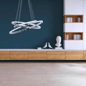 Toolight Toolight, LED křišťálové závěsné svítidlo APP772-3CP, chromová, OSW-05023