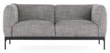 Asia sofa 2-sed látka cotton structure - bílo/černá Kartell