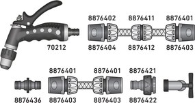 Postřikovač zahradní kovový, MOSAZ