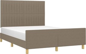 Rám postele bez matrace taupe 140 x 200 cm textil 3125223