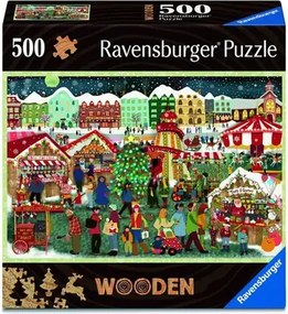 Ravensburger Dřevěné puzzle Kouzlo Vánoc / 500 dílků / od 14 let