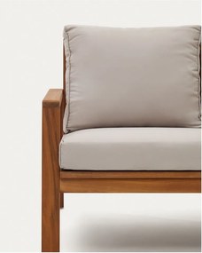Béžový/v tmavě přírodní barvě zahradní lounge set z masivu akácie pro 4 Frares – Kave Home