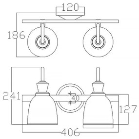 Elstead KL-CORA2-BATH - LED Koupelnové nástěnné svítidlo CORA 2xG9/3W/230V IP44