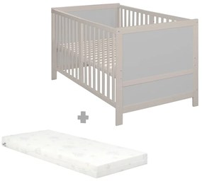 Šedá postýlka s nastavitelnou výškou 70x140 cm Easy Sleep – Roba