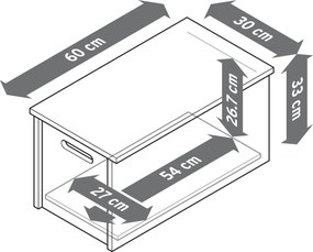 Tchibo - Stohovatelný úložný box s víkem - barva: hnědá