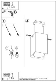 Sollux SL.1040 - Bodové svítidlo KEKE 1xGU10/40W/230V 10 cm dub