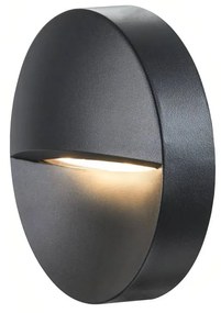 SLV Downunder Out, kulaté venkovní svítidlo na stěnu, LED 4,5W 3000K, antracid, průměr 14cm, IP65