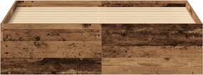 Rám postele bez matrace Staré dřevo 135x190cm Technické dřevo 3329315