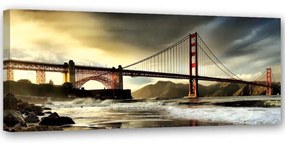 Obraz na plátně, Newyorský Brooklynský most - 150x50 cm