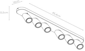 Lucide 23954/31/31 - LED Bodové svítidlo XYRUS 6xGU10/5W/230V bílá