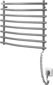 Aqualine Aqualine, Elektrický sušák ručníků, 570x465 mm, 72 W, šedý hliník - metalíza (RAL9007), SU210A