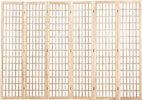 Oddělovač pokojů Japonský stěnový oddělovač 6 panelů pro oddělení místností