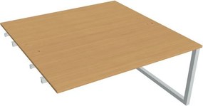 Hobis Kancelářský pracovní stůl k řetězení Hobis USDO 1600R, bílá RAL 9016, deskabuk