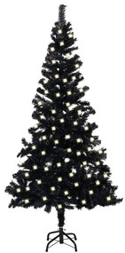 Umělý vánoční stromek s LED a stojanem černý 120 cm PVC,  3077416 HangarStore.cz