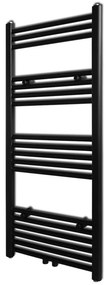Černý žebříkový radiátor na ručníky rovný ústřední topení 500x1160 mm 141907