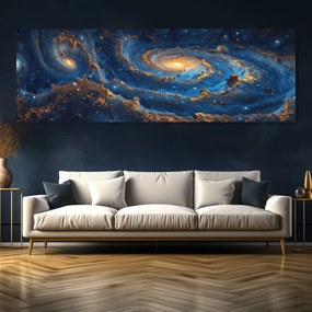 Obraz na plátně - Galaxie Gnosar FeelHappy.cz Velikost obrazu: 240 x 80 cm