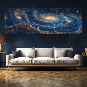 Obraz na plátně - Galaxie Gnosar FeelHappy.cz Velikost obrazu: 90 x 30 cm