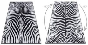 MIRO 51331.803 mycí kobereček Zebra protiskluz černý / bílá velikost 140x190 cm | krásné koberce cz