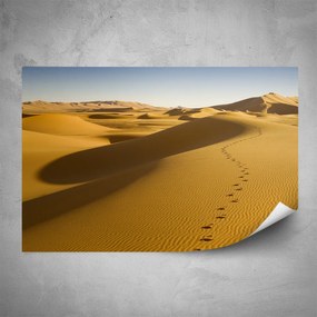 Plakát - Stopy v poušti (60x40 cm) - PopyDesign