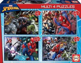 Puzzle educa puzzle spiderman 4v1 (50,80,100,150 dílků)