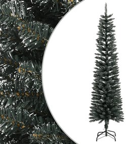 345185 vidaXL Umělý úzký vánoční stromek se stojanem zelený 180 cm PVC