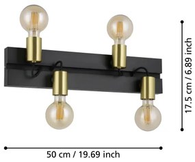 Eglo 900509 - Stropní svítidlo MACCHIONE 4xE27/10W/230V