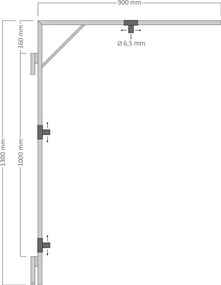 Držák motivu na sloupy VO pro dekory 90 - 130 cm (max.), 90 x 130 cm, pro 2x U20S