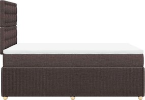 Box spring postel s matrací tmavě hnědá 120x200 cm textil 3294340