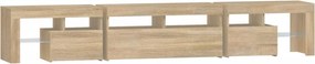 TV skříňka s LED osvětlením dub sonoma 230x36,5x40 cm 3152788
