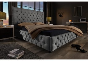 Massive home | Postel PARIS CHESTERFIELD 180x200cm - šedá