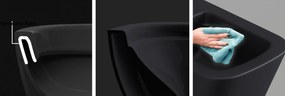design závěsný klozet DOPORRO DZ112 WC - BLACK - soft close