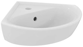 Ideal Standard Eurovit - Umývátko rohové 48x35 cm, s přepadem, otvor pro baterii, bílá E872701