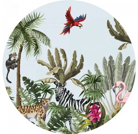 Samolepicí fototapeta Džungle 70x70 cm CR3235 Vector Jungle / kruhové samolepicí vliesové dekorace La Form (ø 70 cm) AG Design