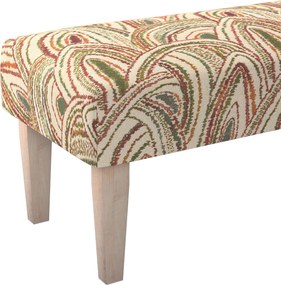 Dlouhá lavička 100x40cm barva vícebarevná látka pletený vzor, vzorované