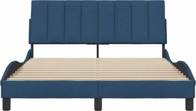 Rám postele bez matrace Hanko modrá 120x200 cm textil 3310383